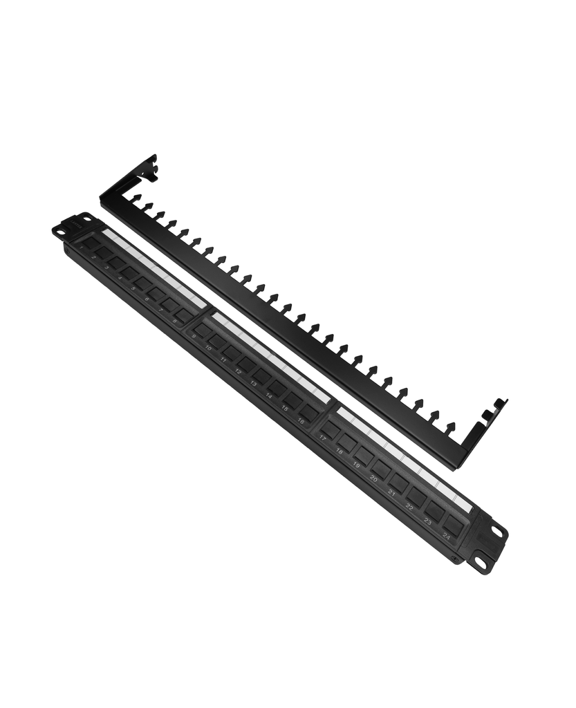 Patch Panel 24 puertos modular PRO con protector de polvo por puerto ...